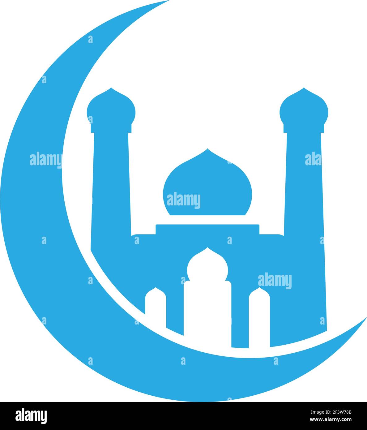Crescent moon and star icon vector vectors hi-res stock photography and ...