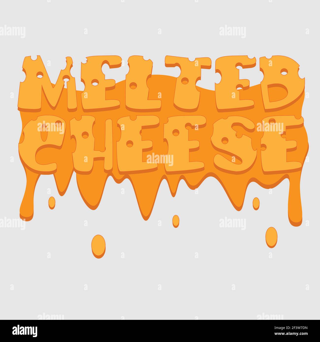 Lettering logo melted cheese hi-res stock photography and images - Alamy