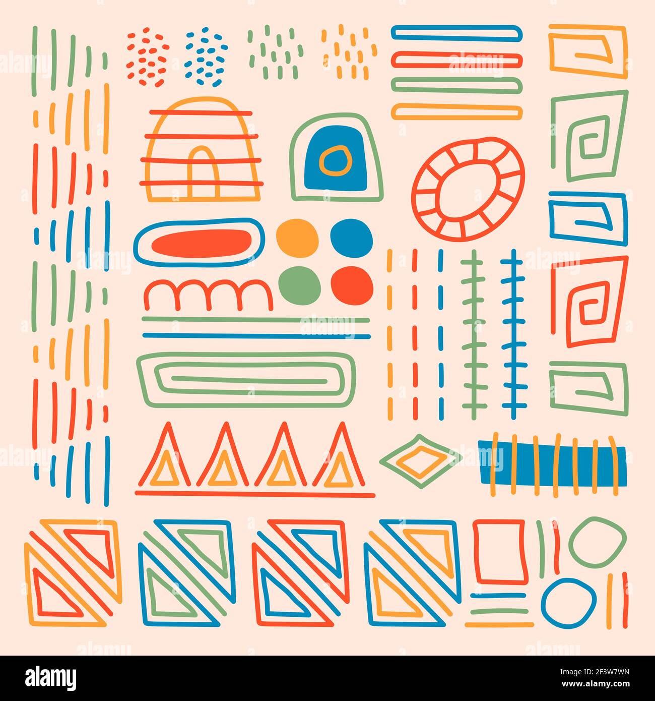 Set of various geometric shapes and lines Stock Vector Image & Art - Alamy