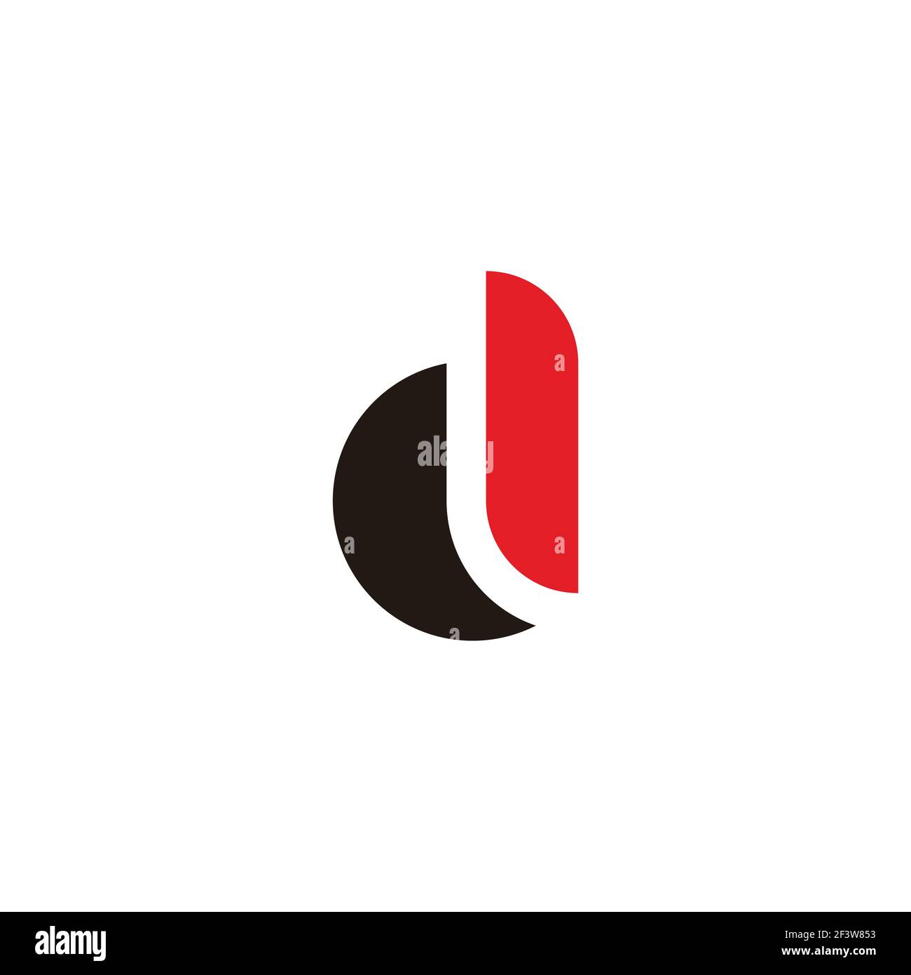 letter d curves geometric simplicity concept logo vector Stock Vector ...