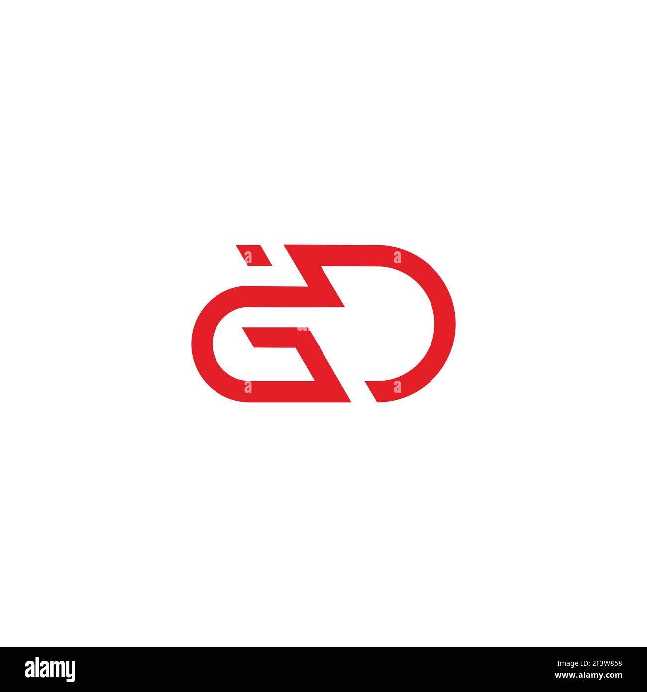 letter g i d simple geometric line logo vector Stock Vector Image & Art ...
