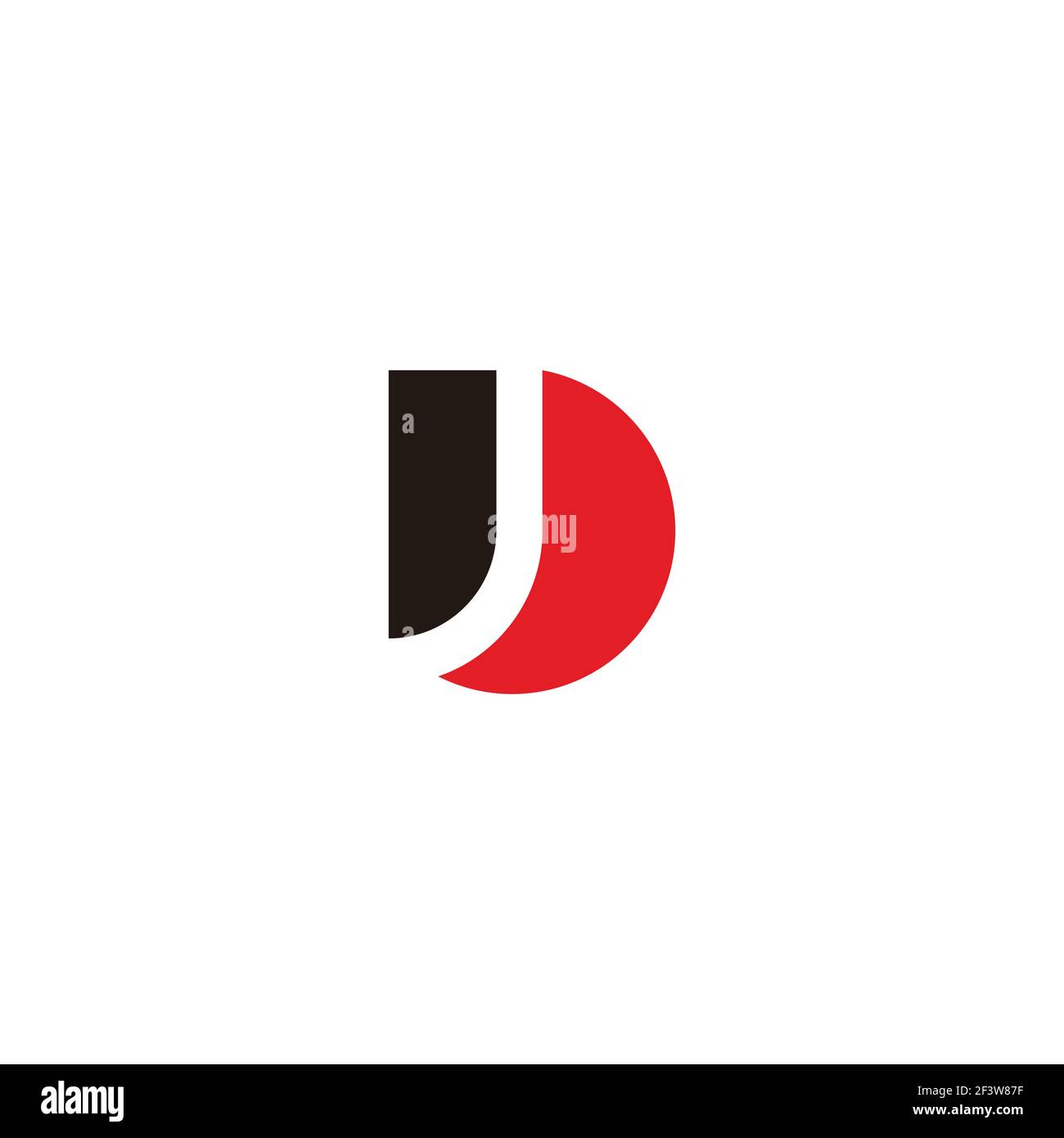 letter d curves geometric clear concept logo vector Stock Vector Image ...