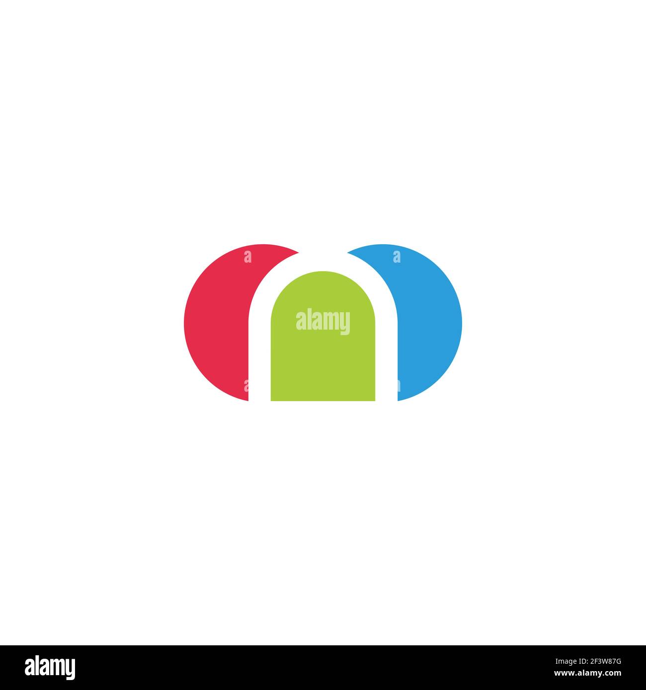 letter n curves simple negative space colorful logo vector Stock Vector Image & Art - Alamy