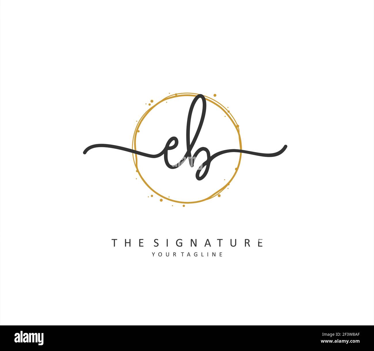 EB Initial letter handwriting and signature logo. A concept handwriting ...
