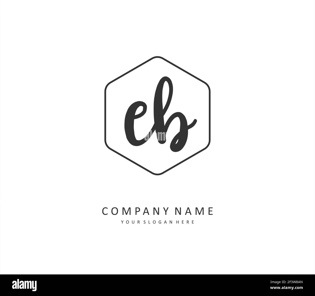 EB Initial letter handwriting and signature logo. A concept handwriting ...