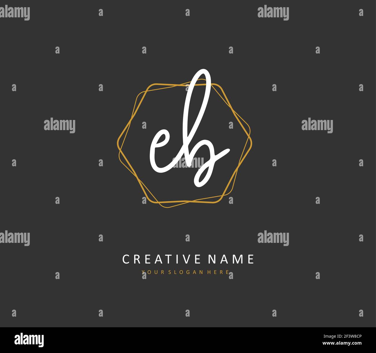 EB Initial letter handwriting and signature logo. A concept handwriting ...