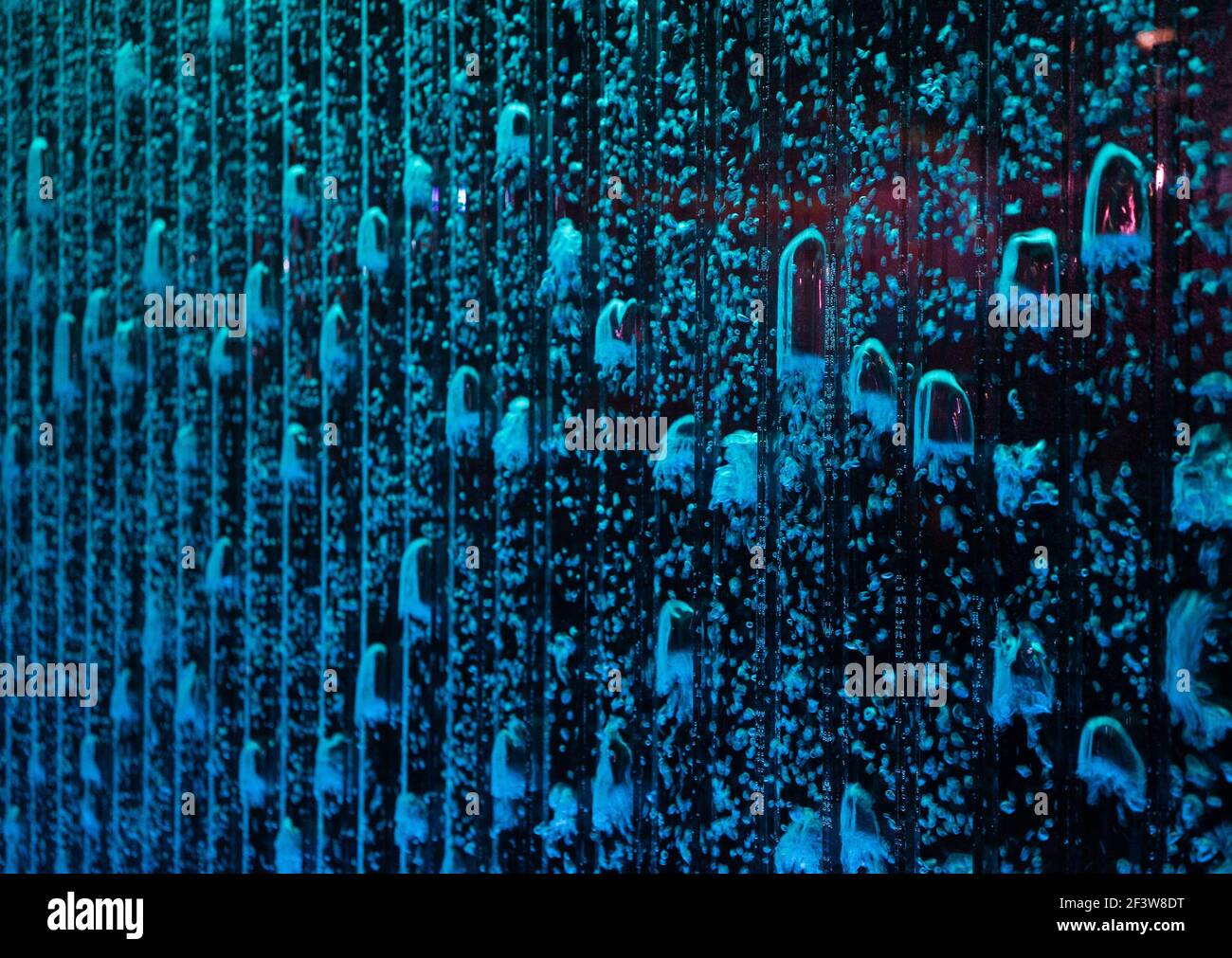 abstract blue air bubble glass display Stock Photo - Alamy