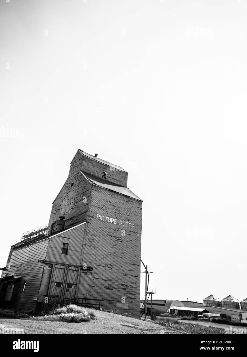 grain elevator at Picture Butte, Alberta, Canada near Lethbridge Stock ...