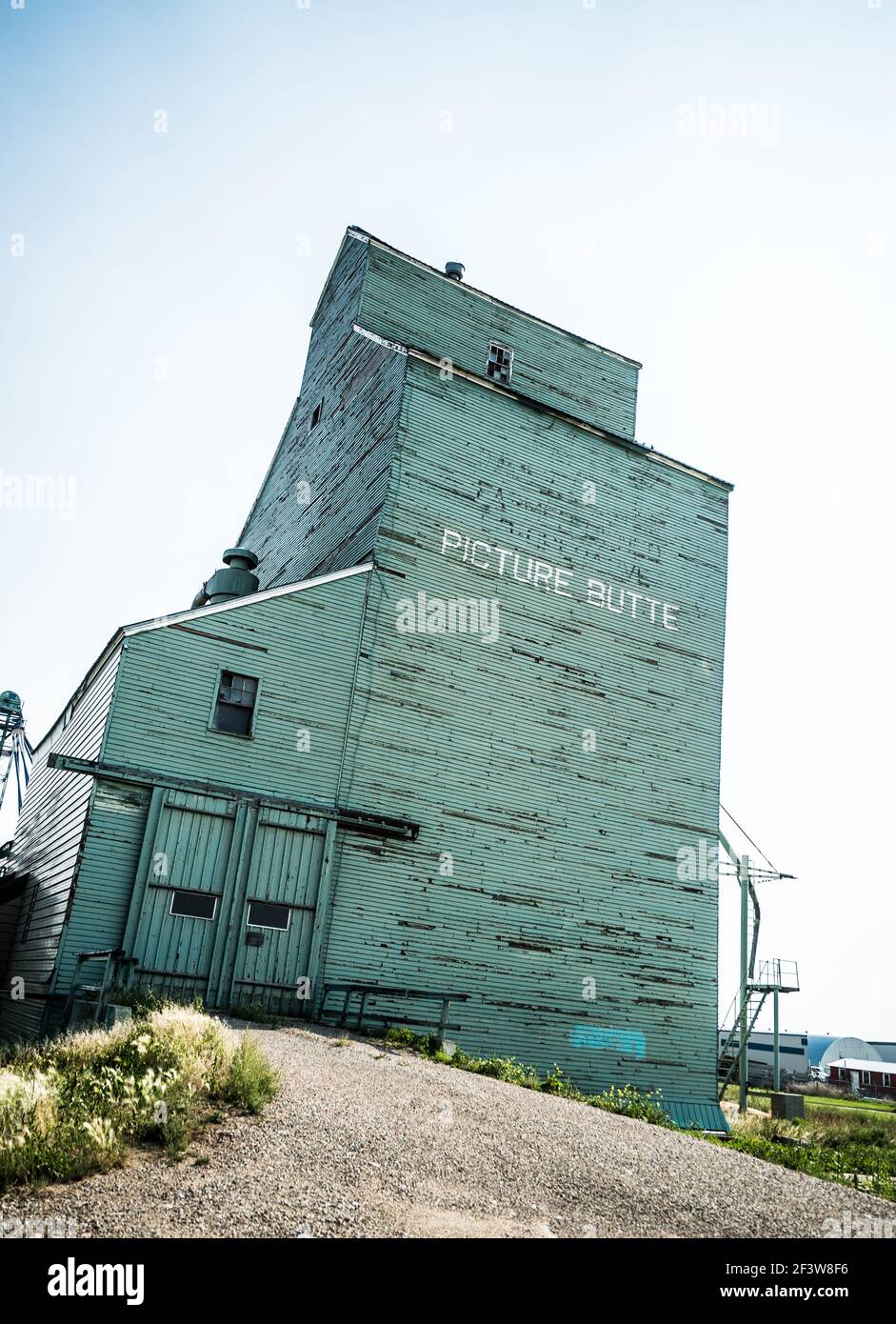 grain elevator at Picture Butte, Alberta, Canada near Lethbridge Stock ...