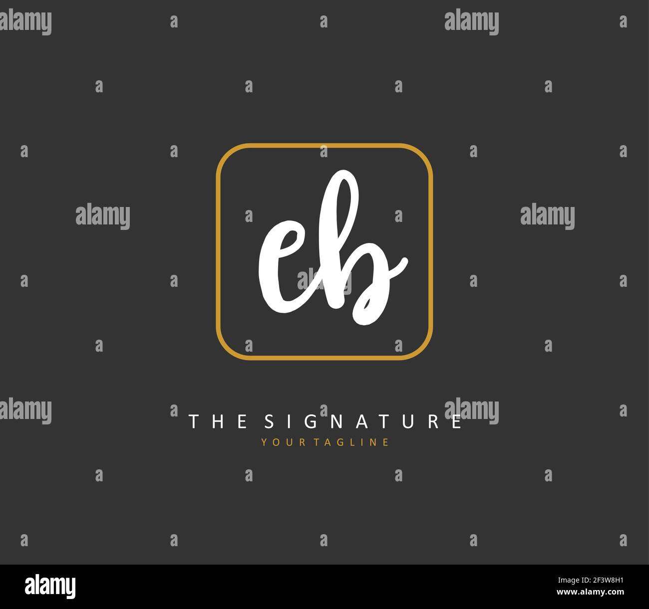 EB Initial letter handwriting and signature logo. A concept handwriting ...