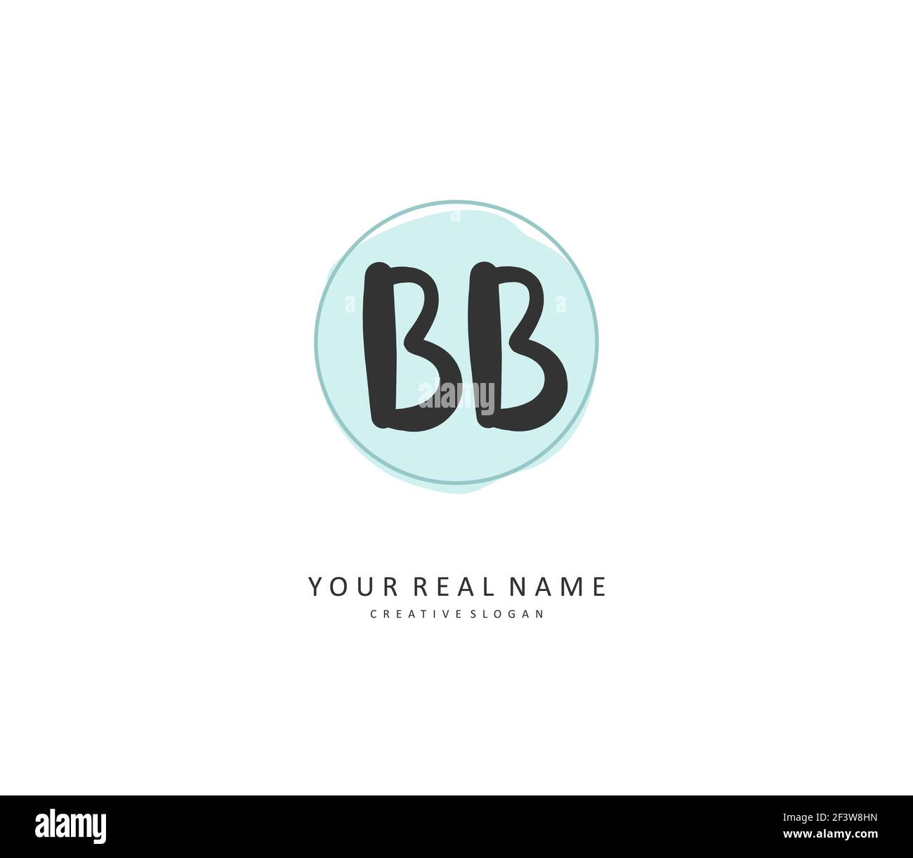 BB Initial letter handwriting and signature logo. A concept handwriting ...