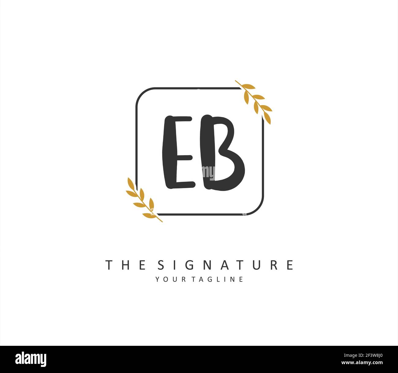 EB Initial letter handwriting and signature logo. A concept handwriting ...
