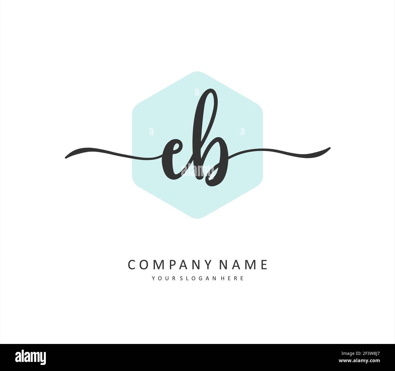 EB Initial letter handwriting and signature logo. A concept handwriting ...