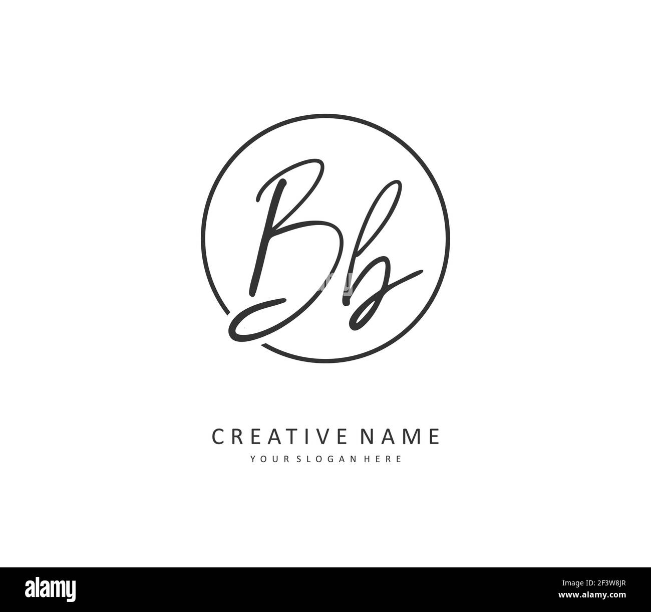 BB Initial letter handwriting and signature logo. A concept handwriting ...