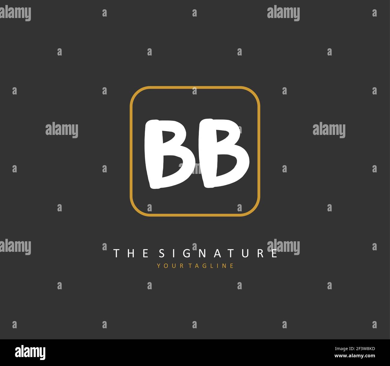 BB Initial letter handwriting and signature logo. A concept handwriting ...
