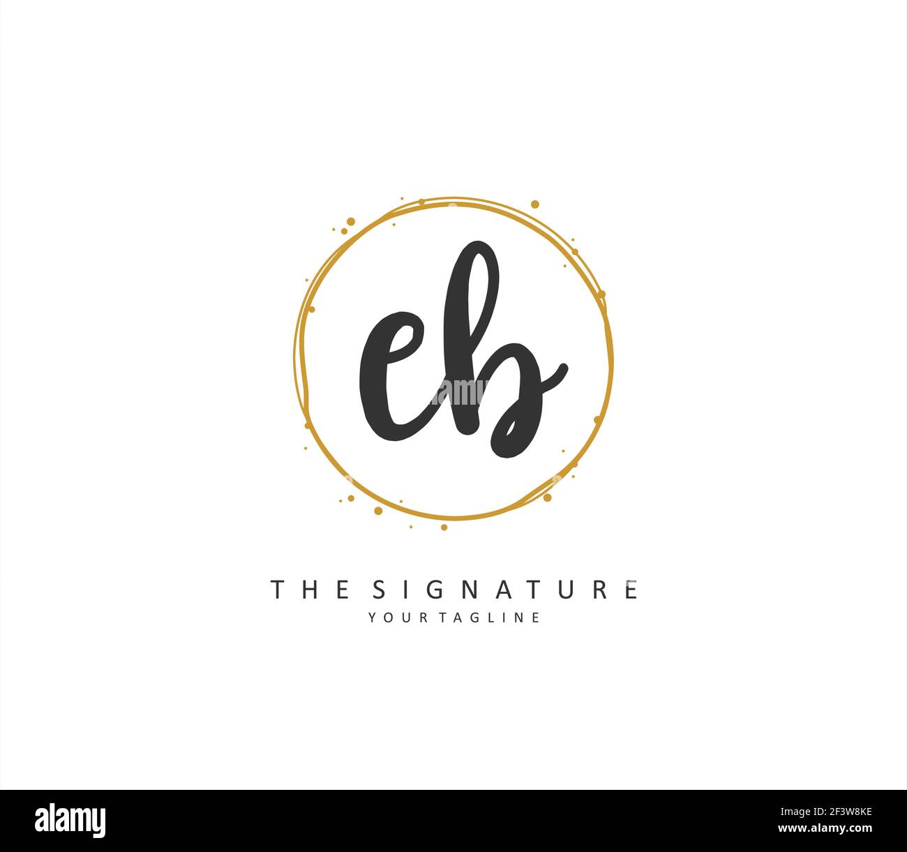 EB Initial letter handwriting and signature logo. A concept handwriting ...