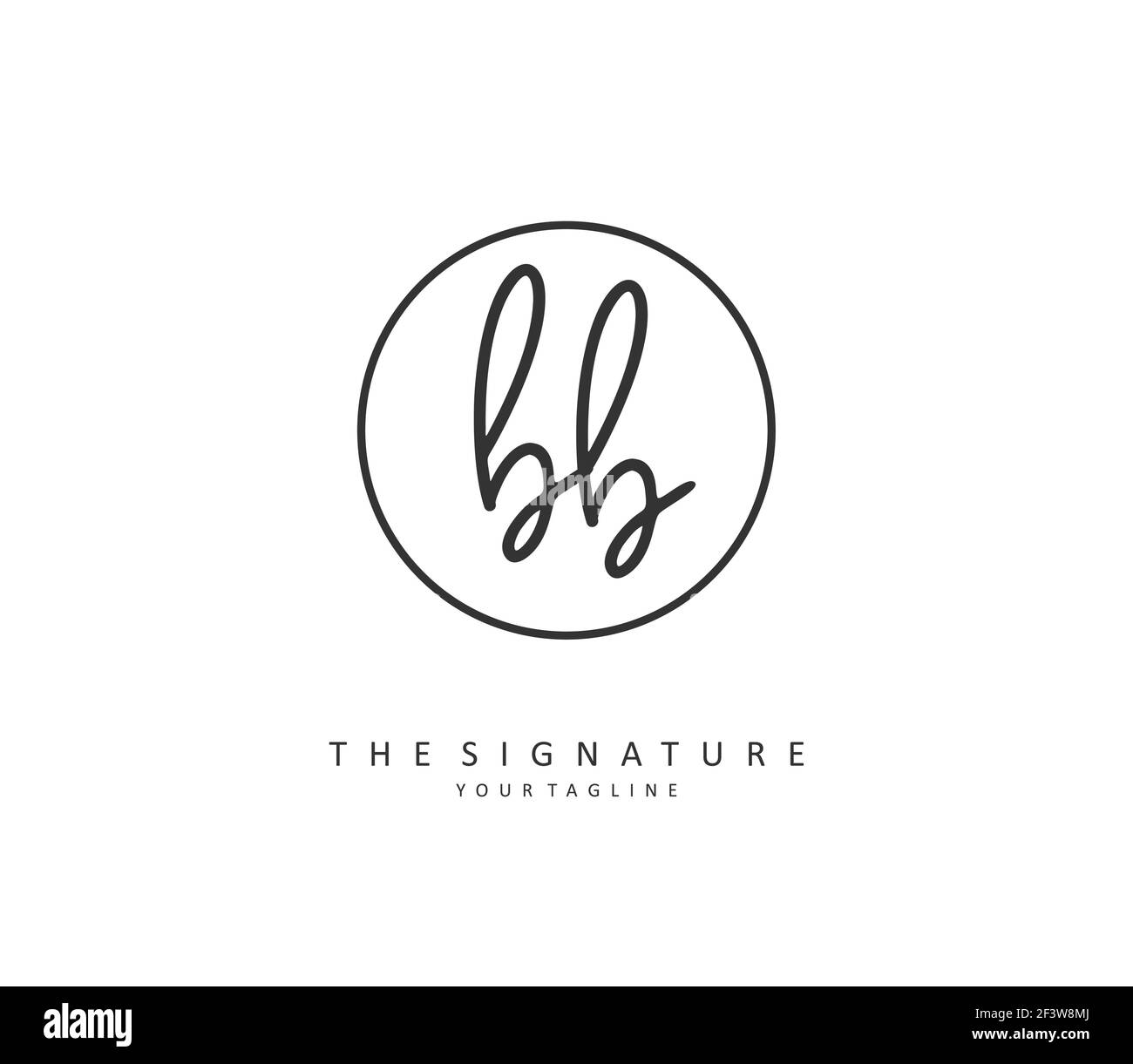 BB Initial letter handwriting and signature logo. A concept handwriting ...
