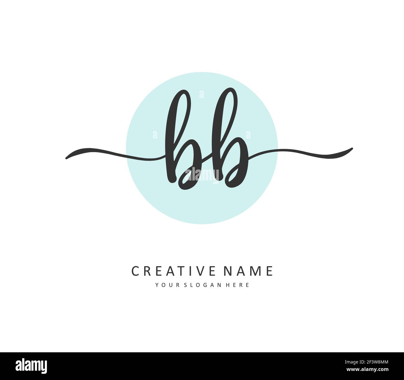 BB Initial letter handwriting and signature logo. A concept handwriting ...
