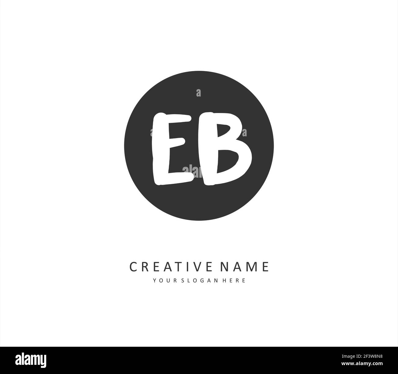 EB Initial letter handwriting and signature logo. A concept handwriting ...