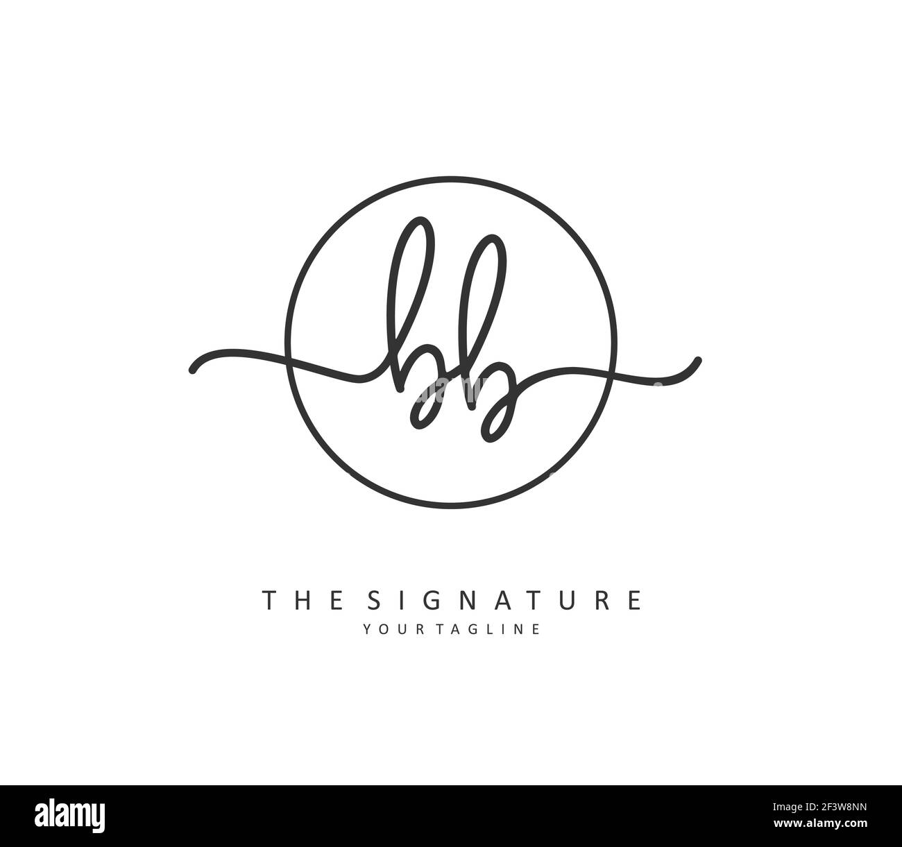 BB Initial letter handwriting and signature logo. A concept handwriting ...