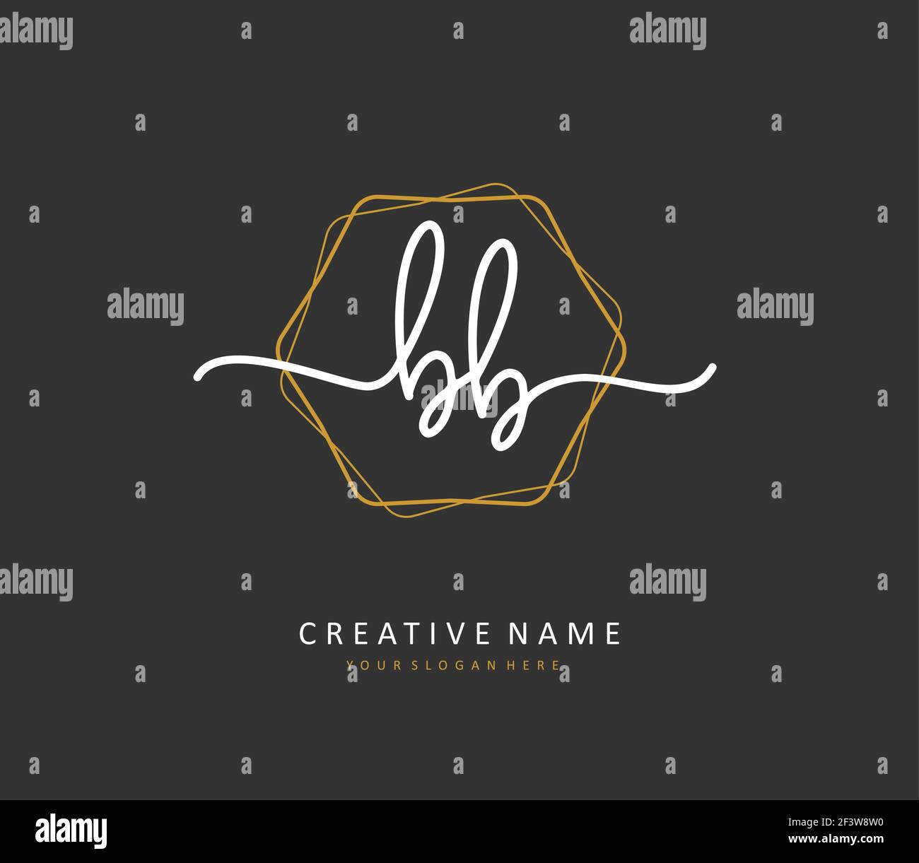 BB Initial letter handwriting and signature logo. A concept handwriting ...