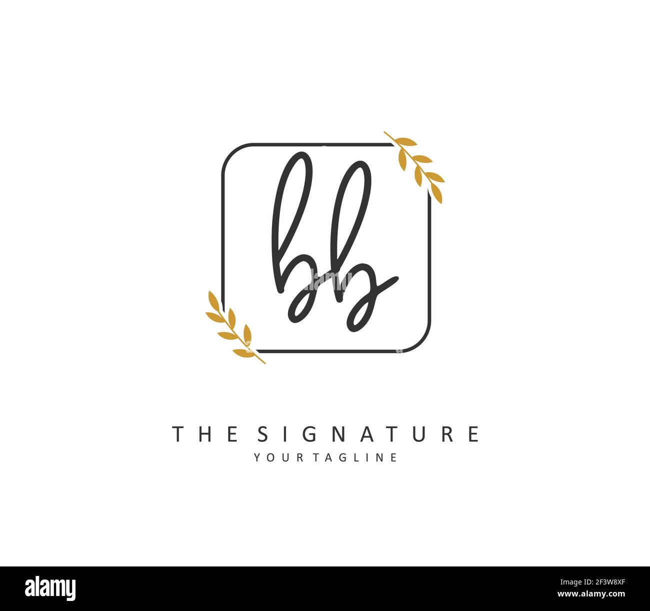 BB Initial letter handwriting and signature logo. A concept handwriting ...