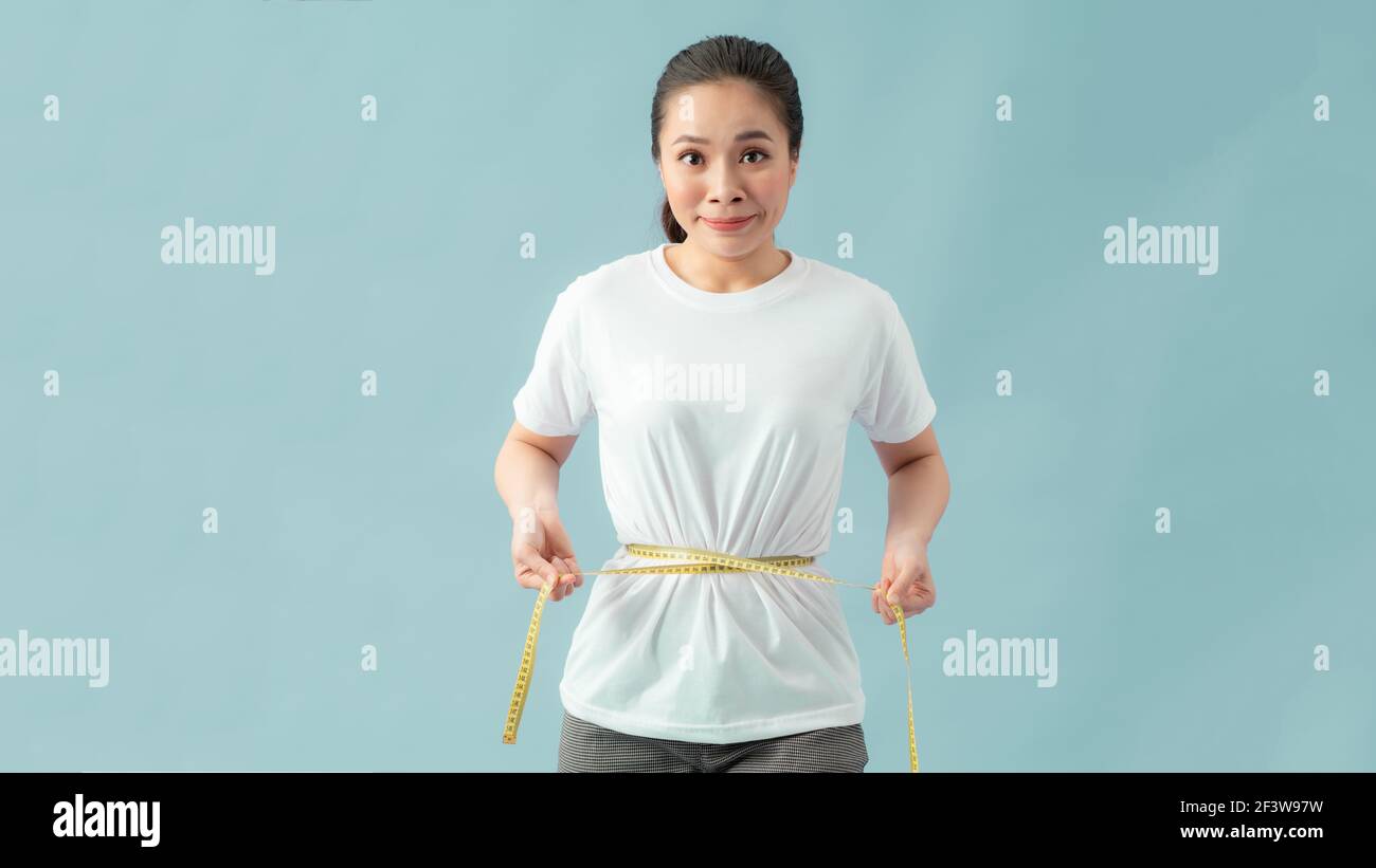 Weight loss, slim body, healthy lifestyle concept. Fit fitness girl ...