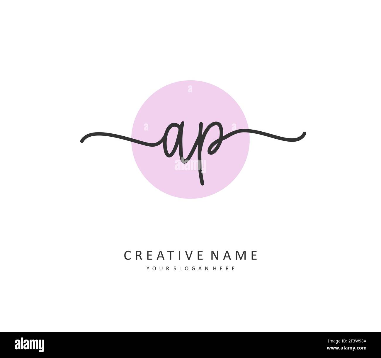 AP Initial letter handwriting and signature logo. A concept handwriting ...