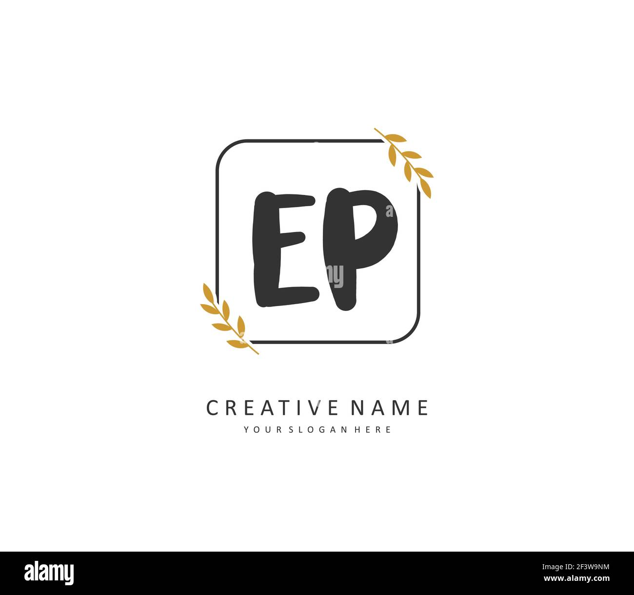 EP Initial letter handwriting and signature logo. A concept handwriting ...