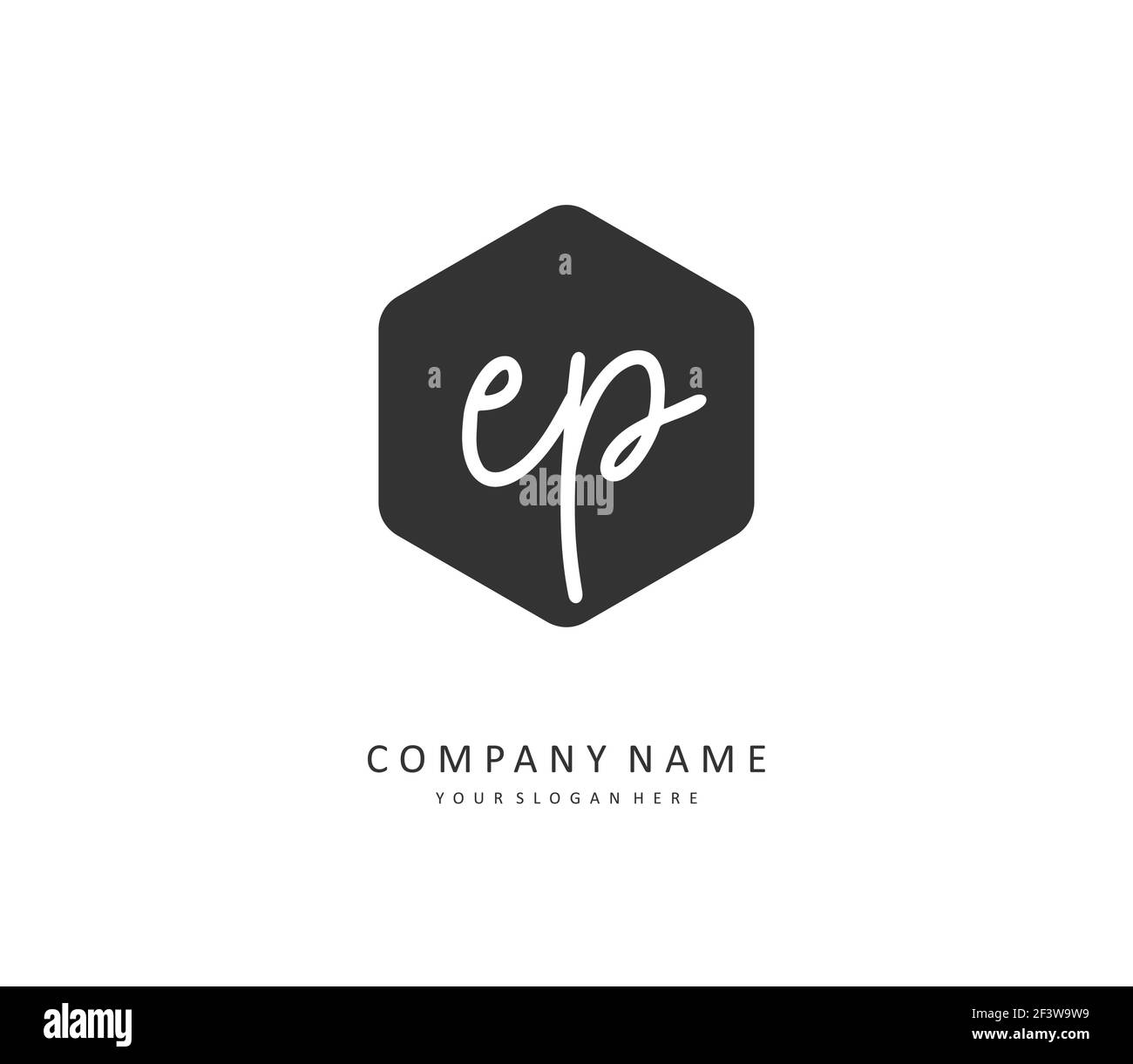 EP Initial letter handwriting and signature logo. A concept handwriting ...