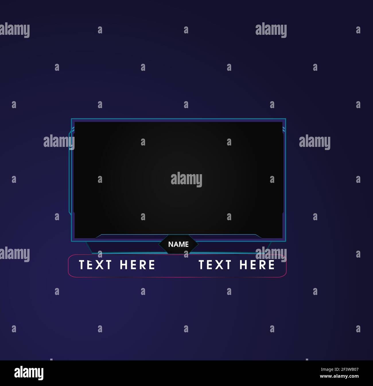 Gaming overlay panel vector vectors hi-res stock photography and images ...