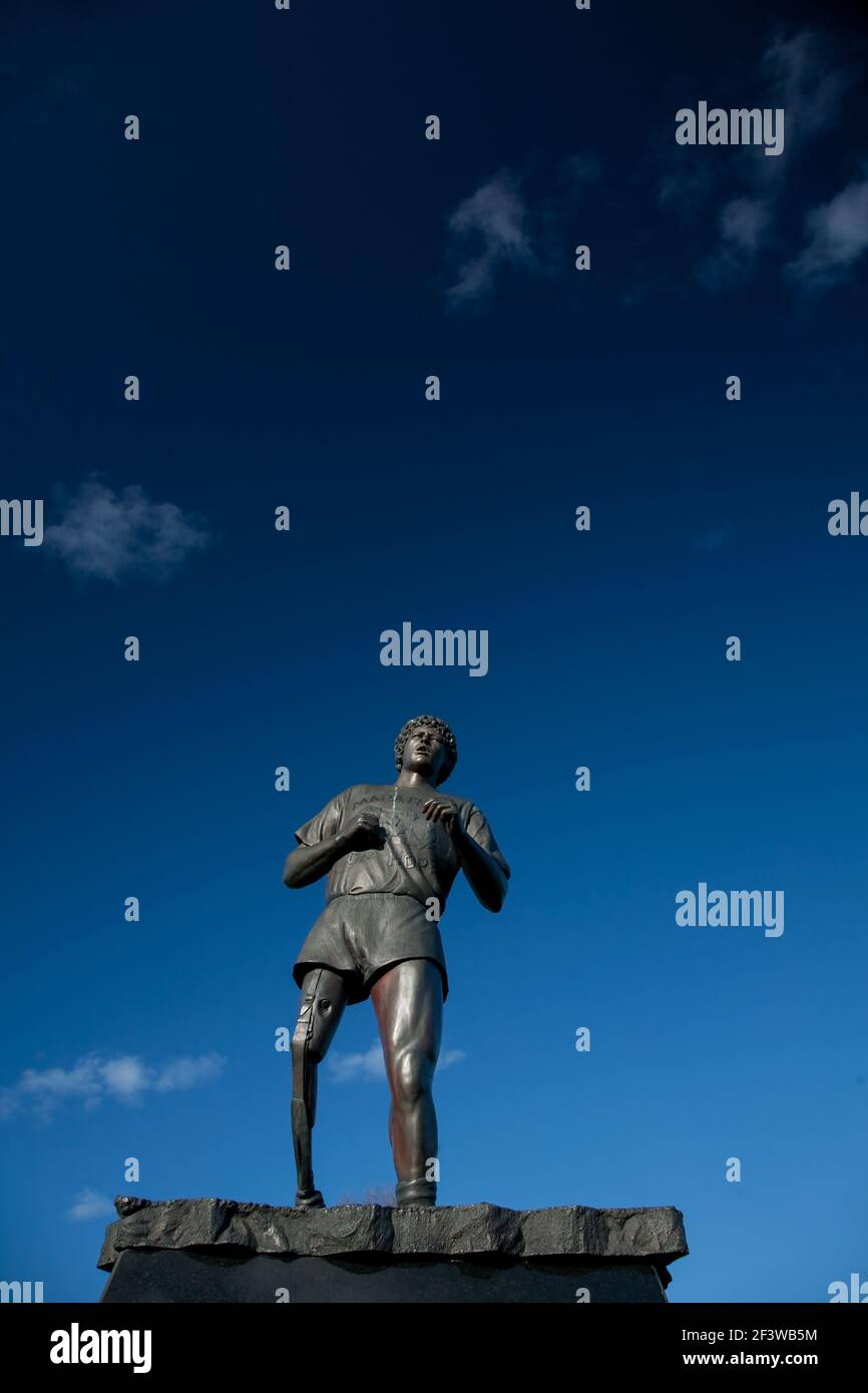 Terry Fox monument, at Mile Zero, Beacon Hill Park, Victoria, Vancouver ...