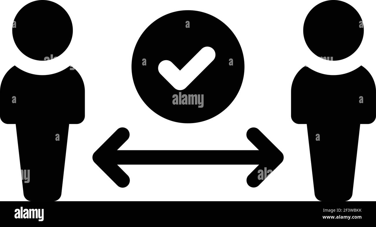 Please keep a safe distance sign vector Stock Vector Image & Art - Alamy