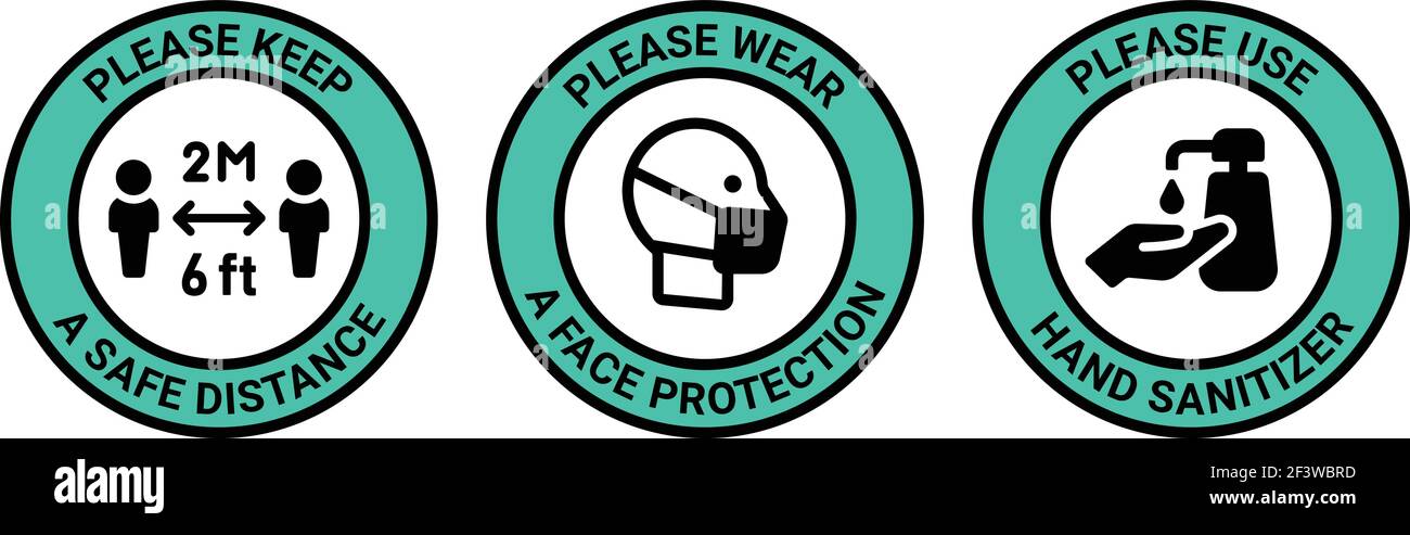 Please wear a mask and keep distance Stock Vector Images - Alamy