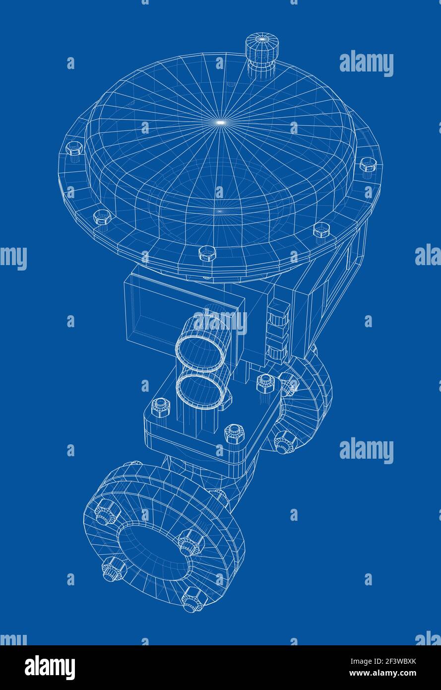 Valve with automatic electro-actuated. Vector Stock Vector Image & Art ...