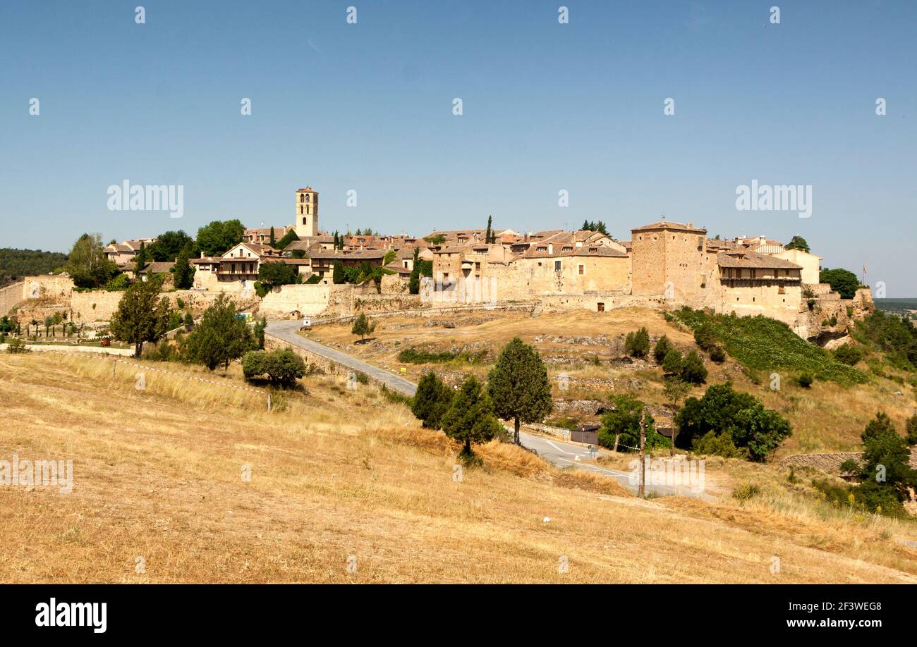 Spain, Pedraza Medieval Village Main Square Typical Architecture ...