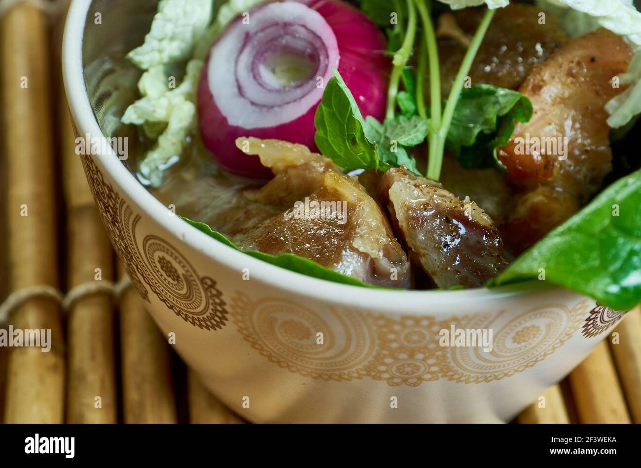 Pork and Puha - Traditional Soup From New Zealand Stock Photo - Alamy