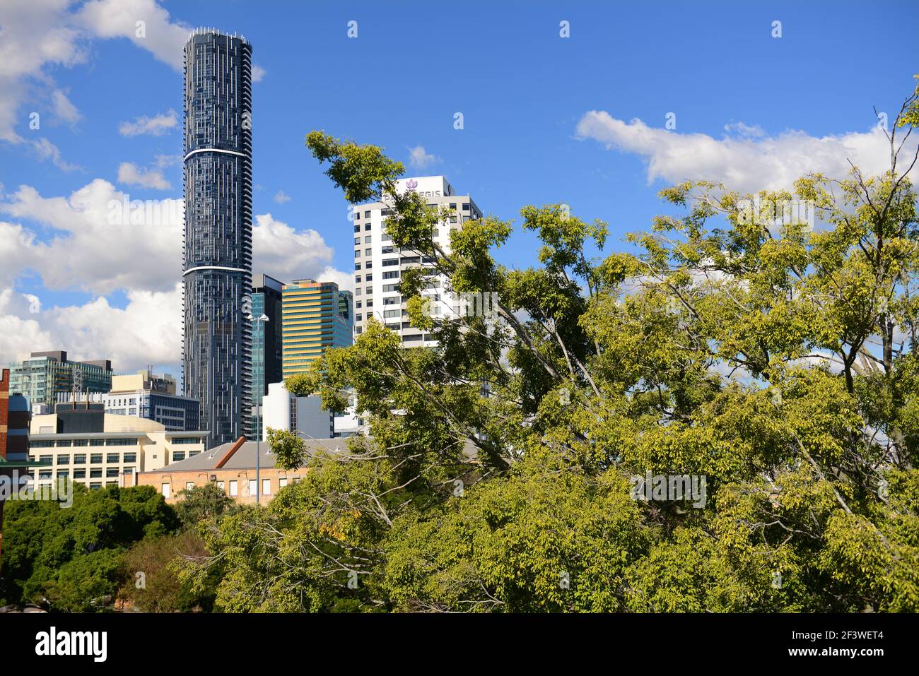 The Infinity tower in Brisbane's Central business district Stock Photo ...