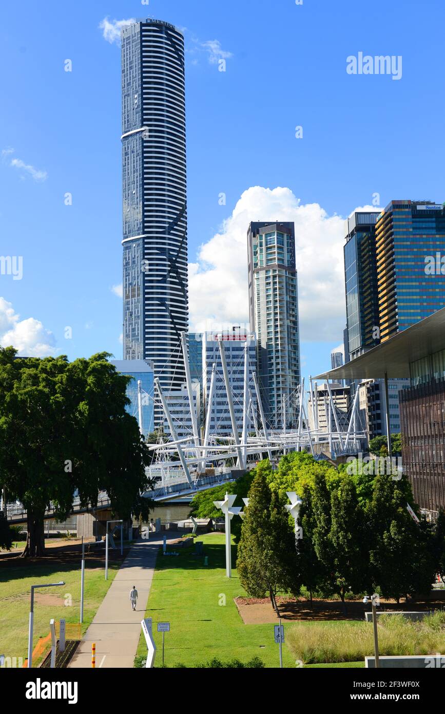 The Infinity tower in Brisbane's Central business district Stock Photo ...