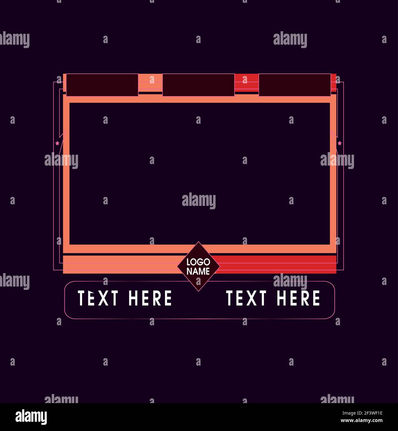 Gaming overlay layout Stock Vector Images - Alamy