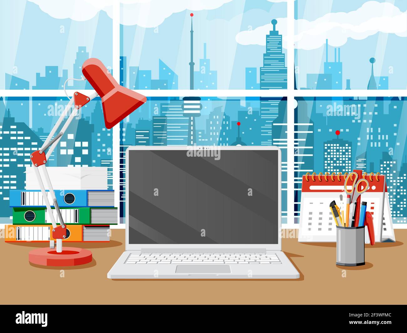 Office workstation laptop agenda hi-res stock photography and images ...