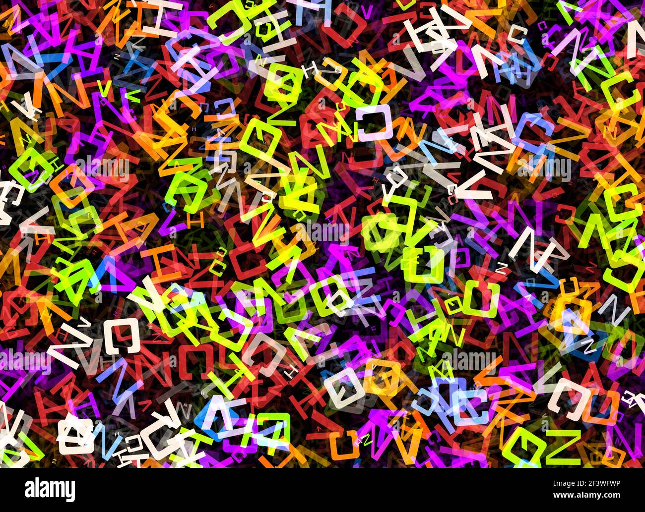 heap of abstract multicolored flying alphabet letters Stock Photo - Alamy