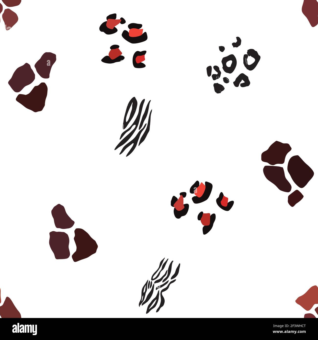 Animal mix print vector seamless pattern. Abstract background Stock ...