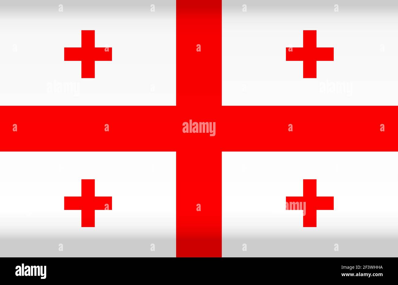 Vector flag of Georgia. Color symbol isolated on white background ...