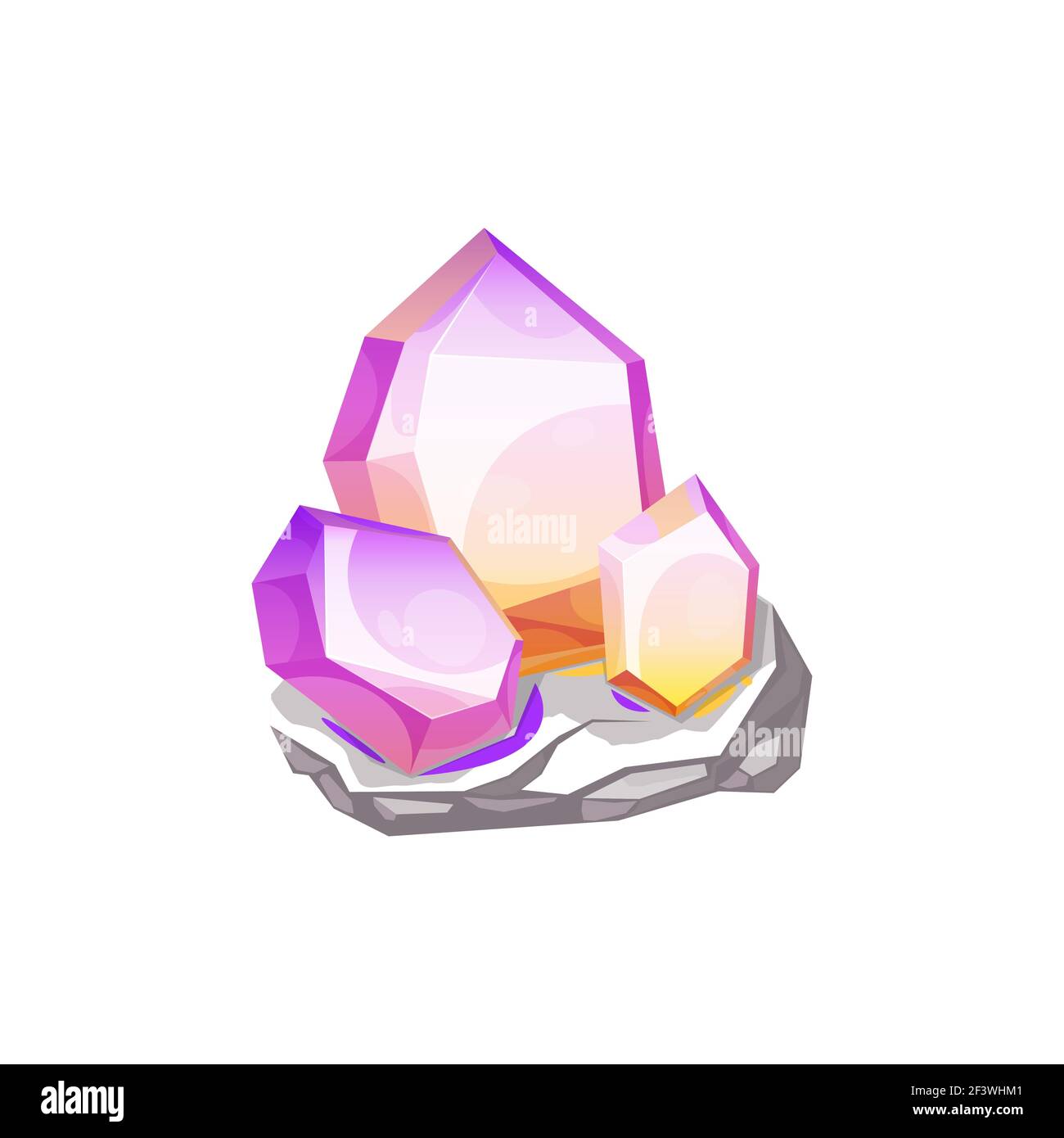 Amethyst geode crystal Stock Vector Images - Alamy