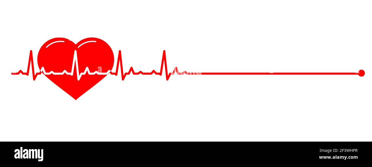 Heartbeat Line Clipart Red