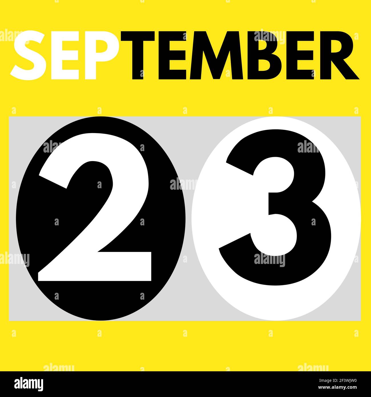 September 23 . Modern daily calendar icon .date ,day, month .calendar ...