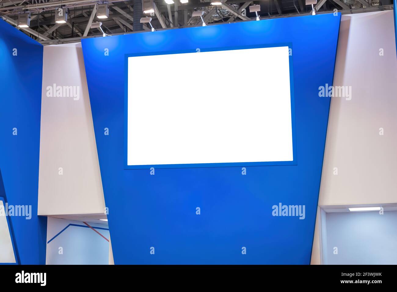 Multimedia blank large white interactive wall display at modern ...