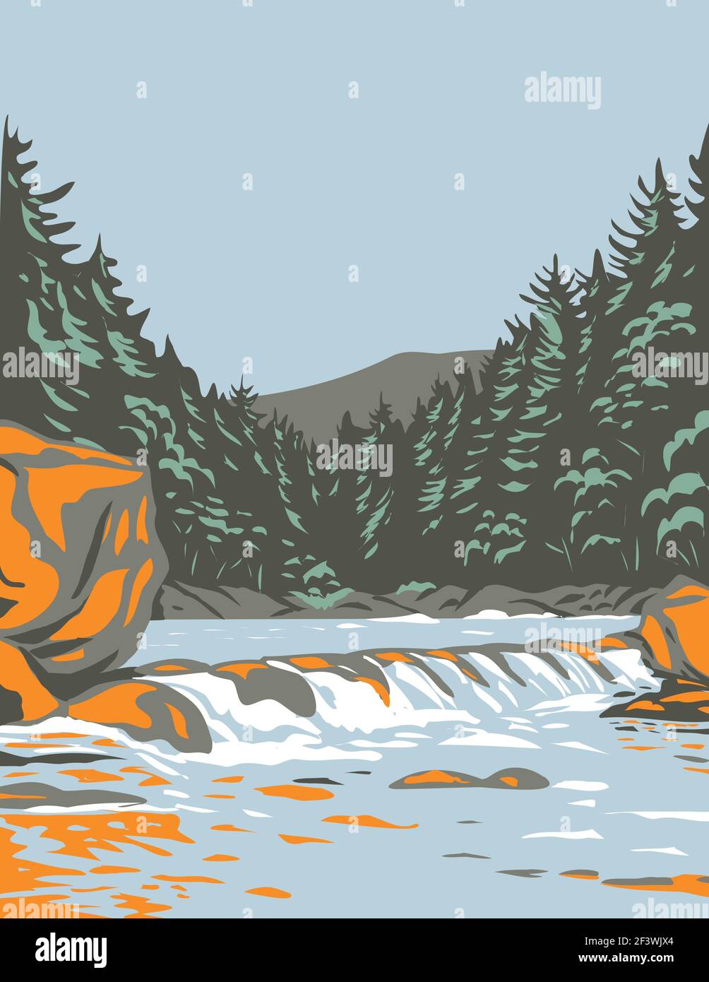 WPA poster art of the Katahdin Woods and Waters National Monument in ...