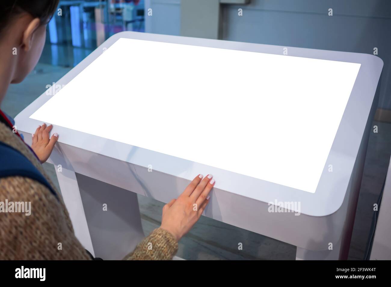 White screen, mock up, future, copyspace, template, technology concept ...